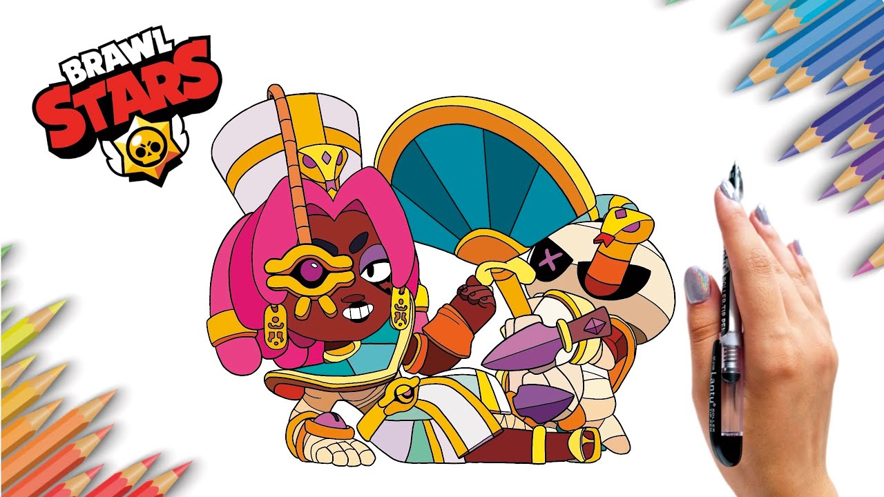 How to draw New Brawler Skin Queen Juju- Brawl Stars New Season Step by ...