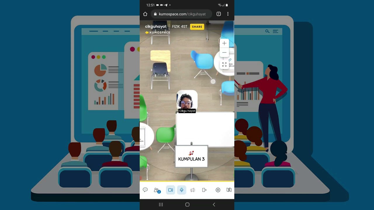 JOM MASUK KE KELAS MAYA ANDA | VIRTUAL CLASSROOM USING KUMOSPACE - YouTube