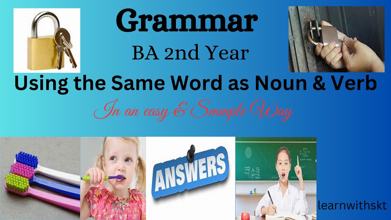Using the Same Word as Noun & Verb - YouTube