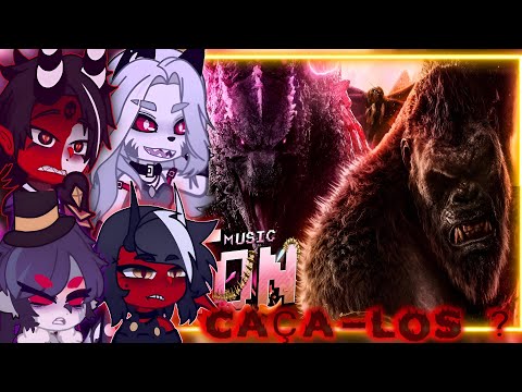 🩸Helluva Boss 🩸 Reacts to Godzilla 👾 and Kong 🦍 | The New Kingdom (Monsterverse) | Papyrus Da Bat...