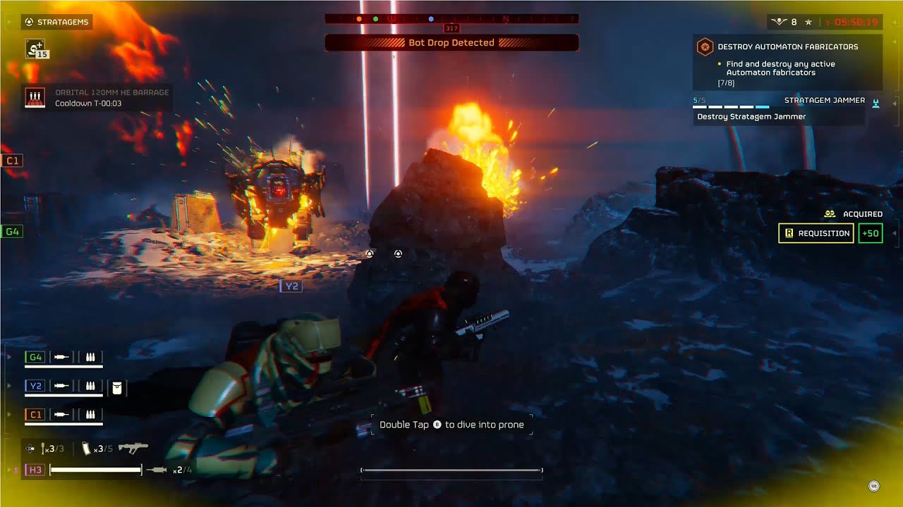 Teammate's barrage saves Helldiver from Hulk Scorcher!! (Helldivers 2 ...