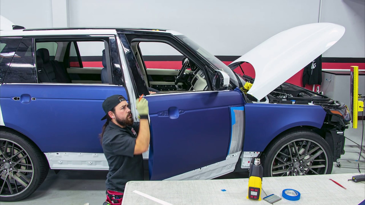 CarBlip Range Rover (2019) White to Purple Full Car Vinyl Wrap by Ghost ...
