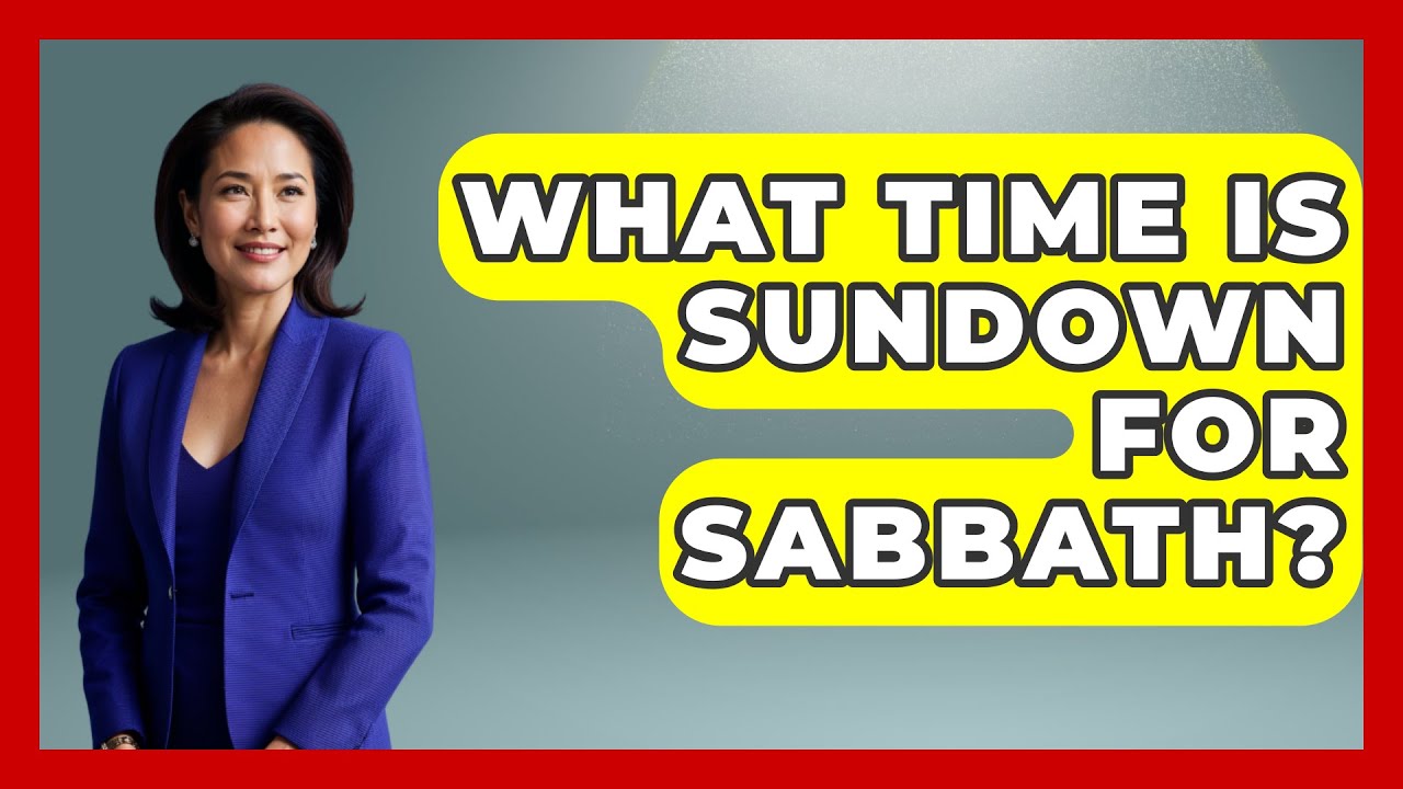 What Time Is Sundown For Sabbath? - Jewish Teachings For All - YouTube