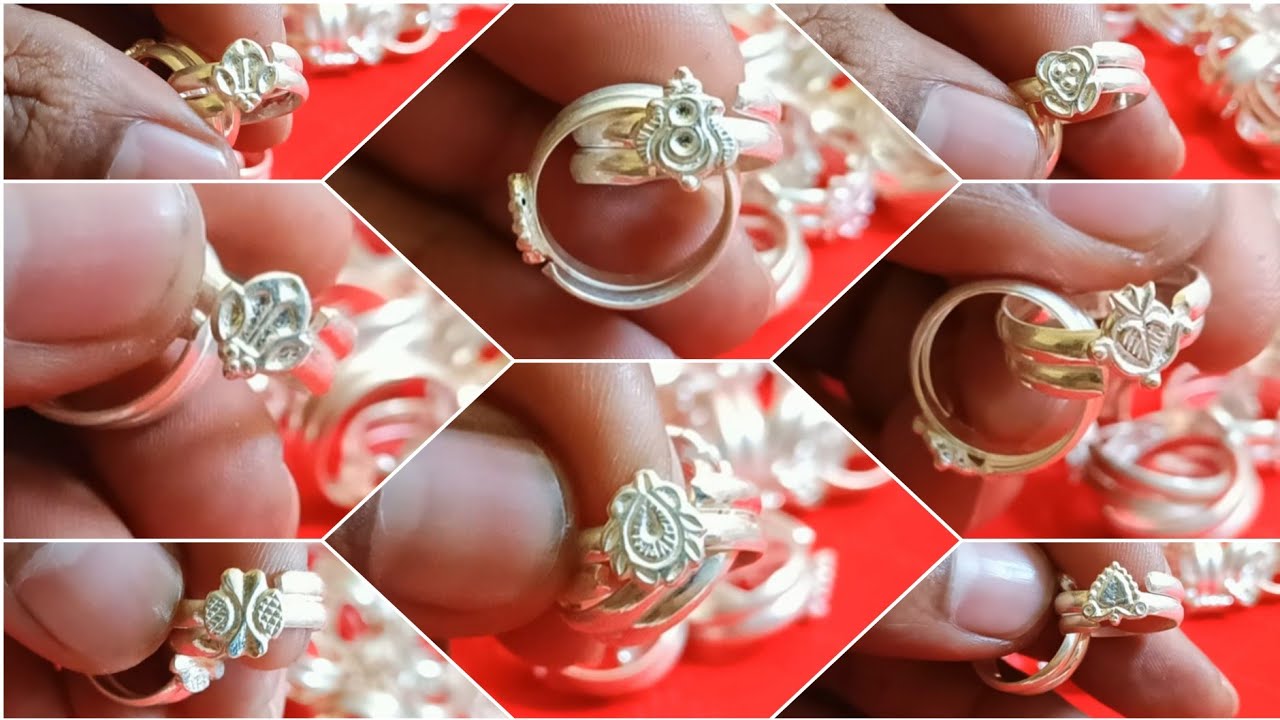 Third finger Bridal Toe ring designs || Bichiya Metti Silver Indian Toe ...