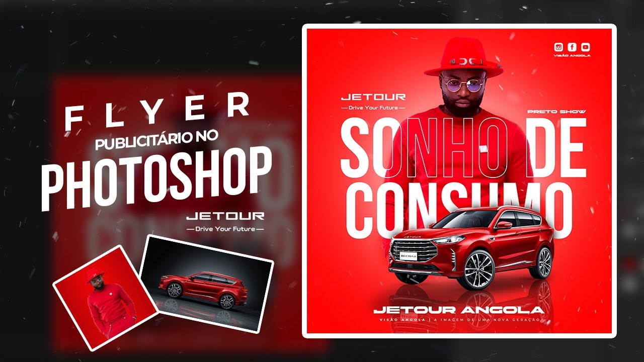 PHOTOSHP - Criando Flyer Publicitário 2 | #jetour #pretoshow - YouTube