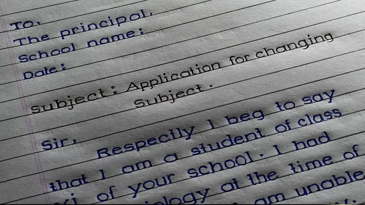 How to Write Application for Changing Subject | Application Keise Likhe ...