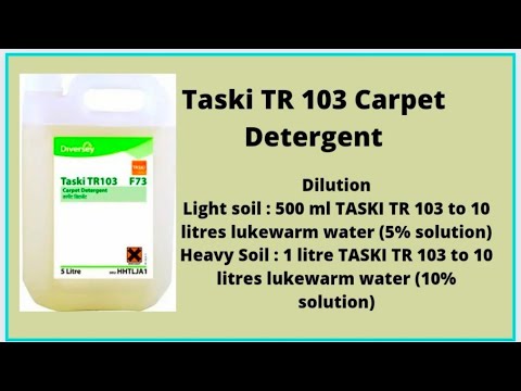 Taski TR 103 Carpet detergent l Carpet detergent l - YouTube