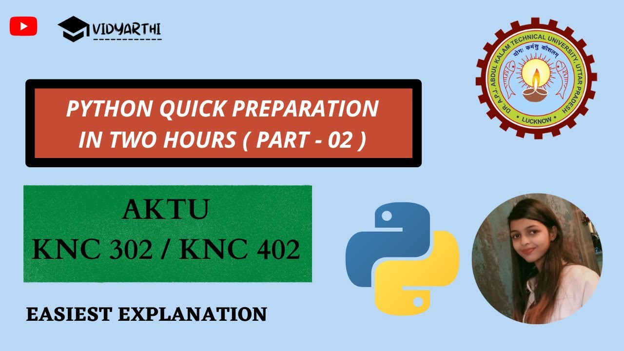 AKTU KNC 302/ KNC 402 | QUICK PREPARATION OF PYTHON PROGRAMMING FOR ... AKTU KNC 302/ KNC 402 | QUICK PREPARATION OF PYTHON PROGRAMMING FOR ...