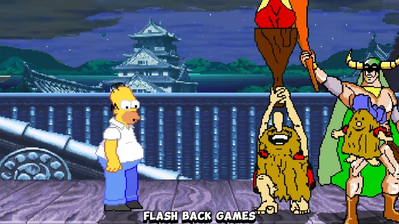 HOMER SIMPSON VS CAPTAIN CAVEMAN ! - YouTube
