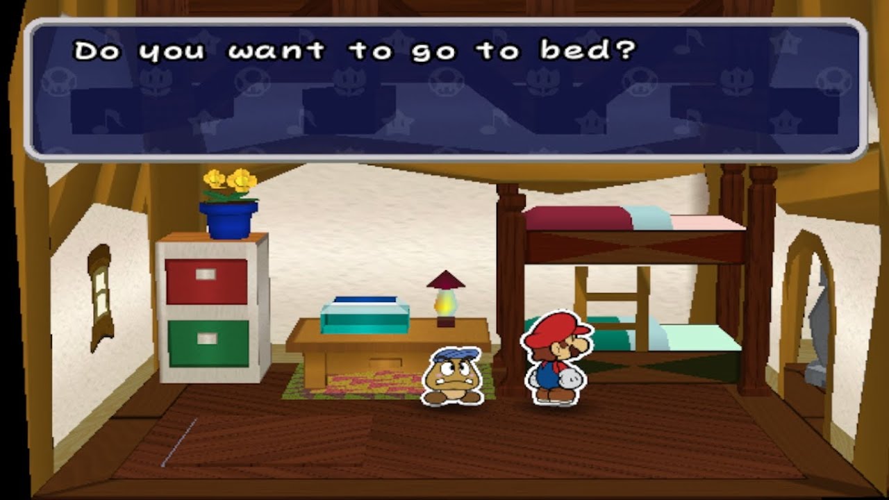 Just Sleeping In Paper Mario 64 Nothing Suspicious At All *wink wink ...