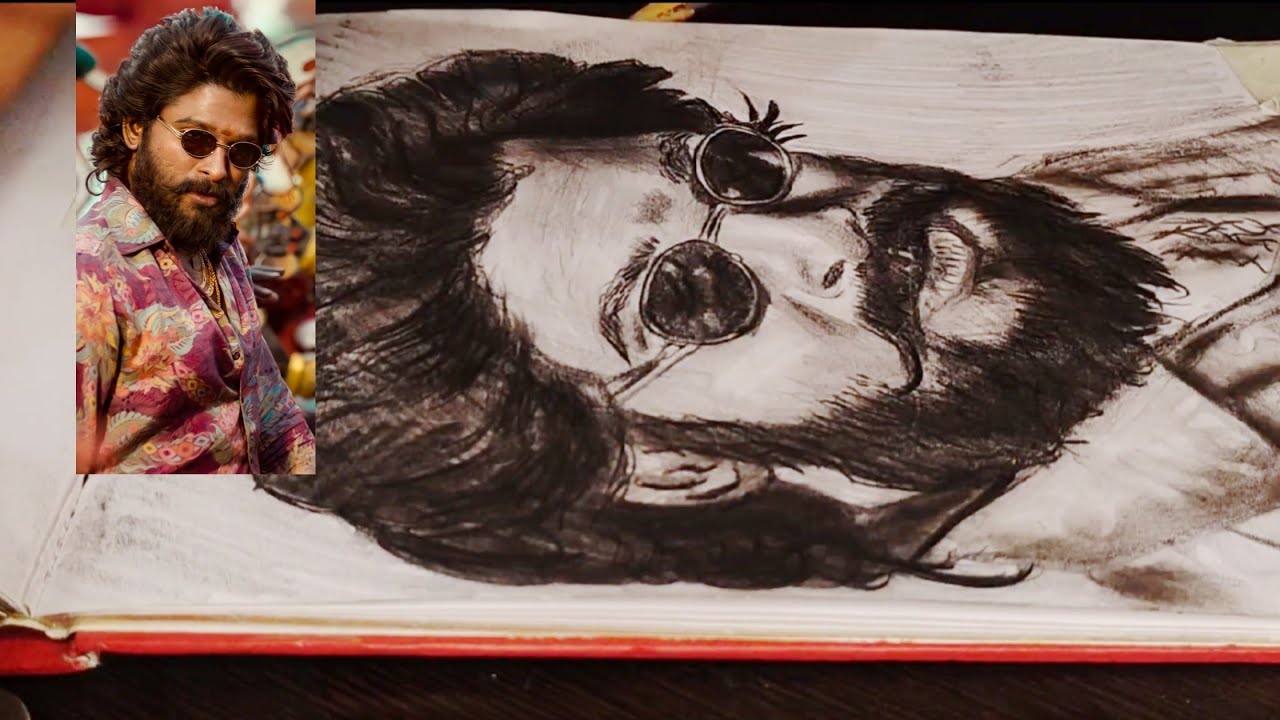 Pushpa 2 Allu Arjun drawing, The artist karimul - YouTube