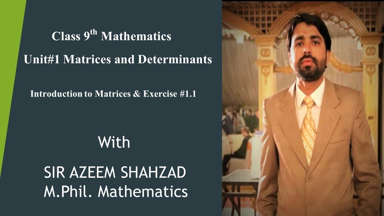 Class 9th Mathematics Introduction of Unit#1 EX#1.1 - YouTube