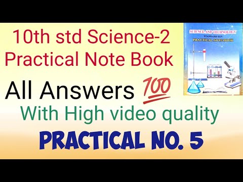10th std Science Part 2 Practical Book Answers Practical No. 5 Answers ...