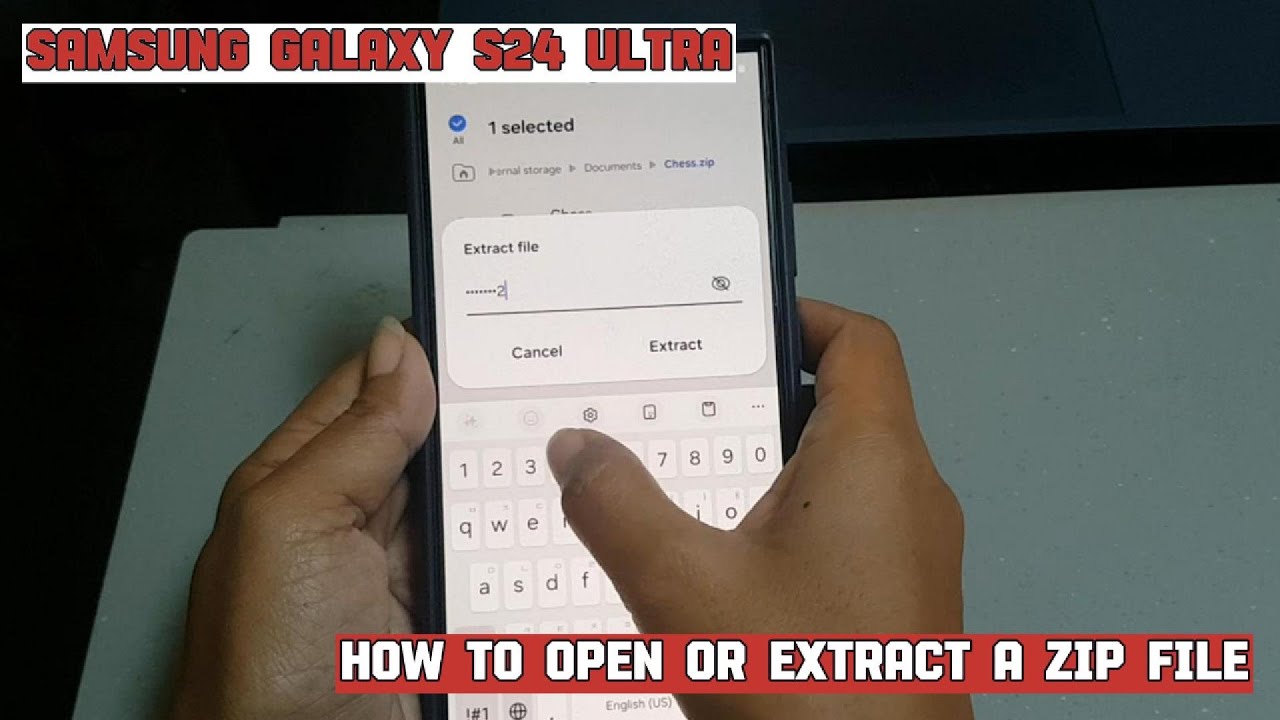 How to open or extract a zip file on Samsung Galaxy S24 Ultra - YouTube