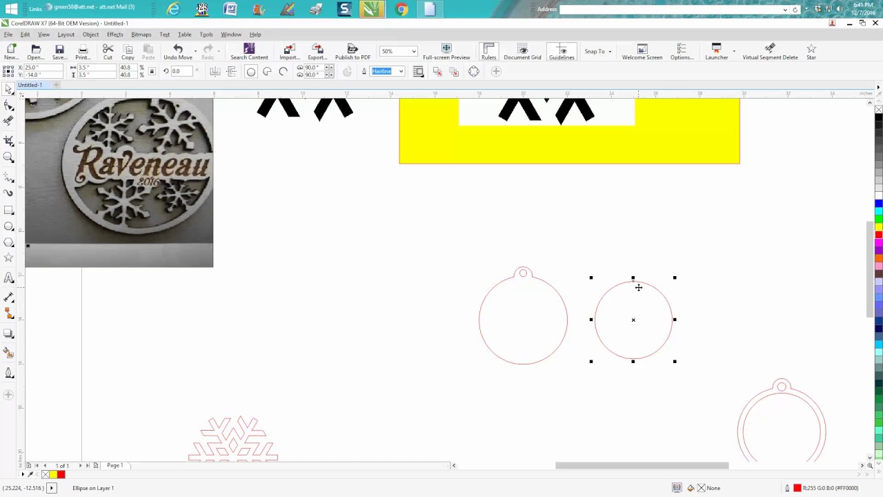 Corel Draw Tips & Tricks Christmas Ornaments with names part 1 - YouTube