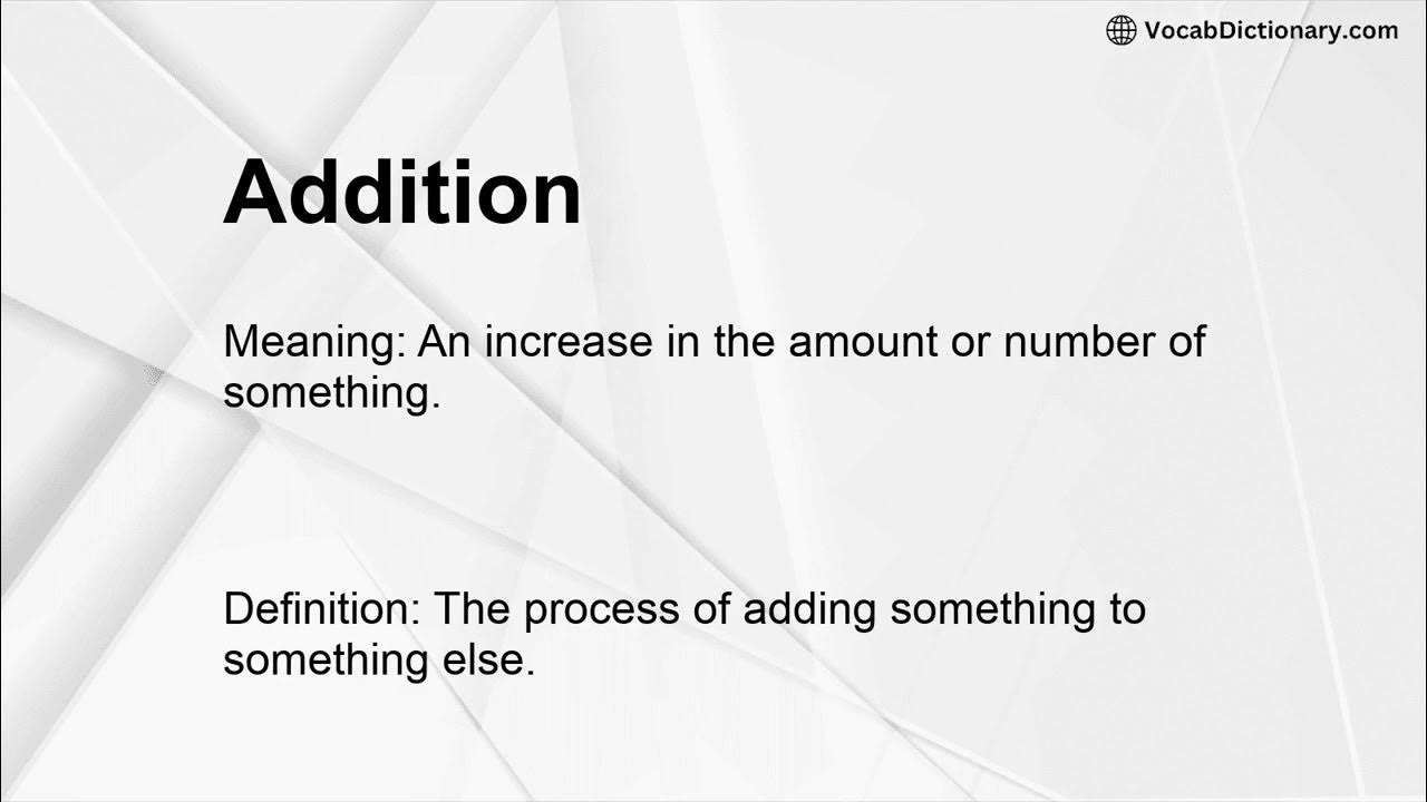 Addition Meaning YouTube addition-meaning-youtube