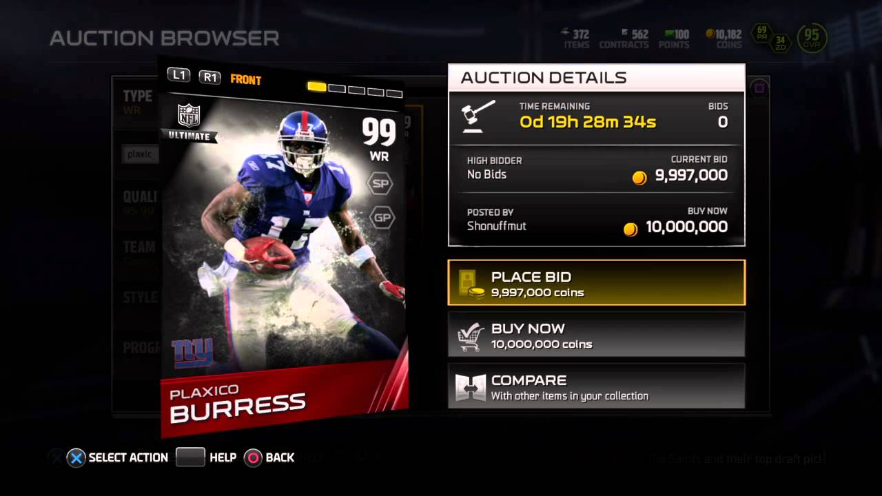 Madden 15 Ultimate Team - 99 Overall Plaxico Burress Ultimate Legend ...