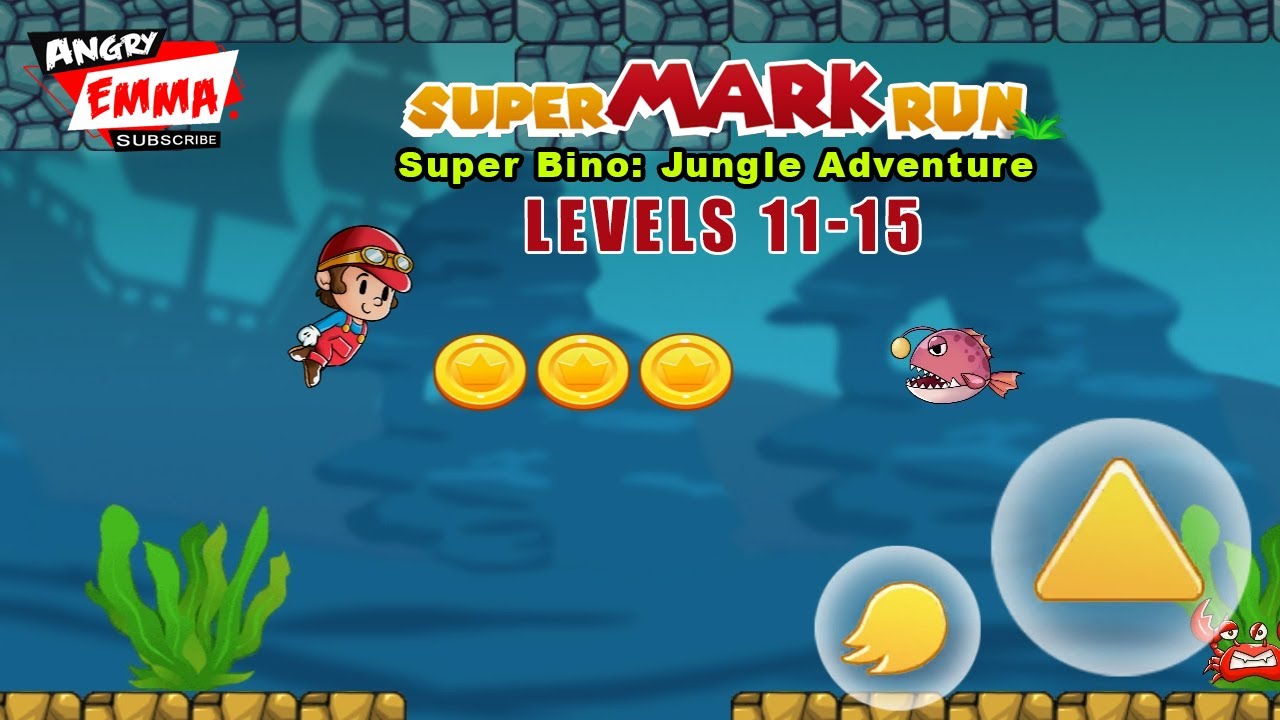 Super Bino (Super Mark) - Levels 11-15 - YouTube