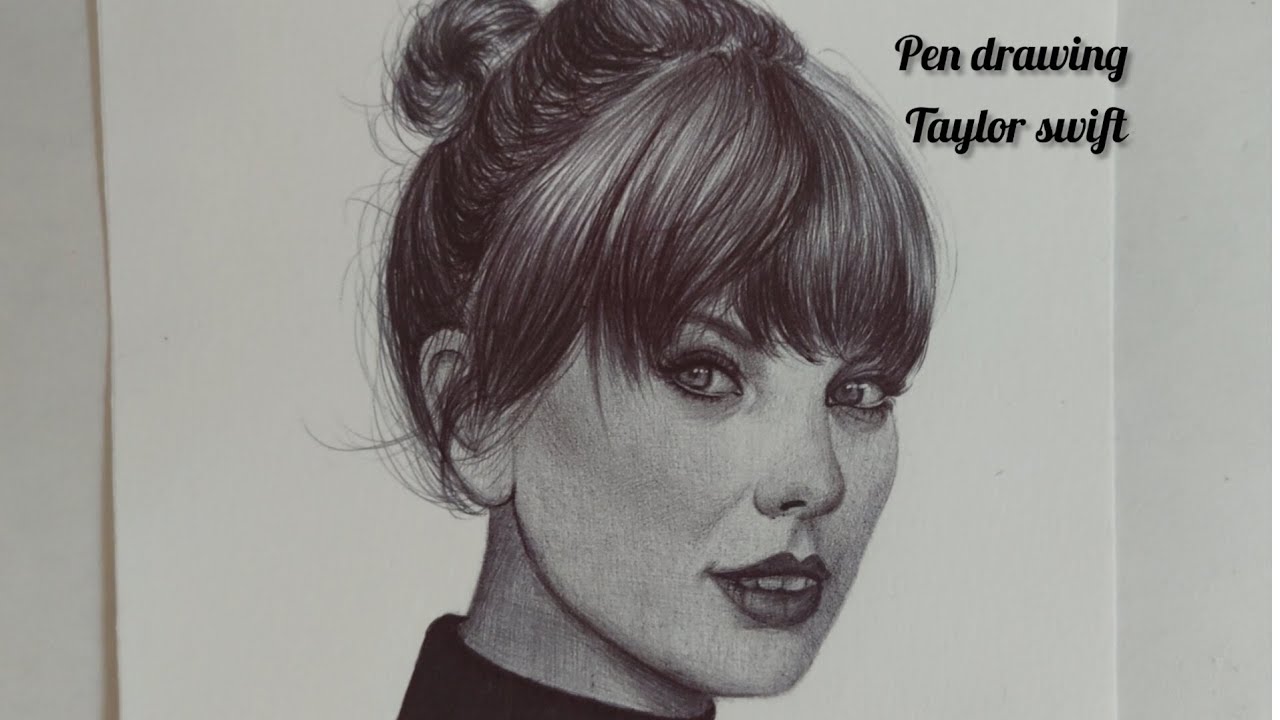 Taylor swift drawing |realistic portrait of taylor swift |Time lapse ...