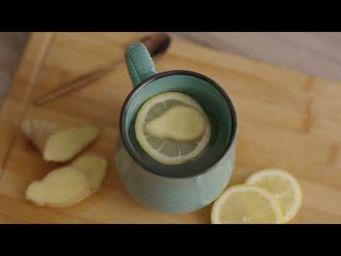 Apple cider vinegar with honey, lemon & ginger - a soothing hot drink