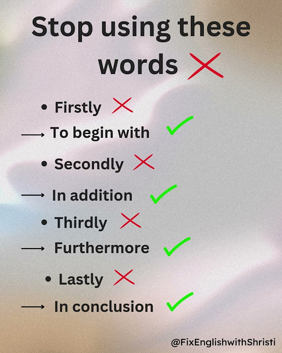 Stop using these words Instead use these - YouTube