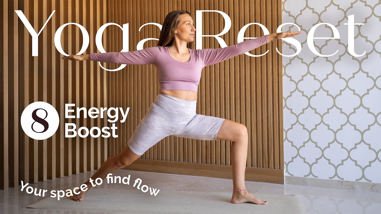10 Min Energy Boosting Yoga Flow | Yoga Reset – Day 8 - YouTube