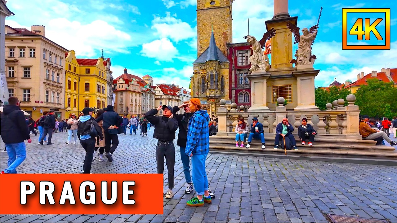 PRAGUE 4K Walk 🏰 Magic Revealed | Charles Bridge | Astronomical Clock ...