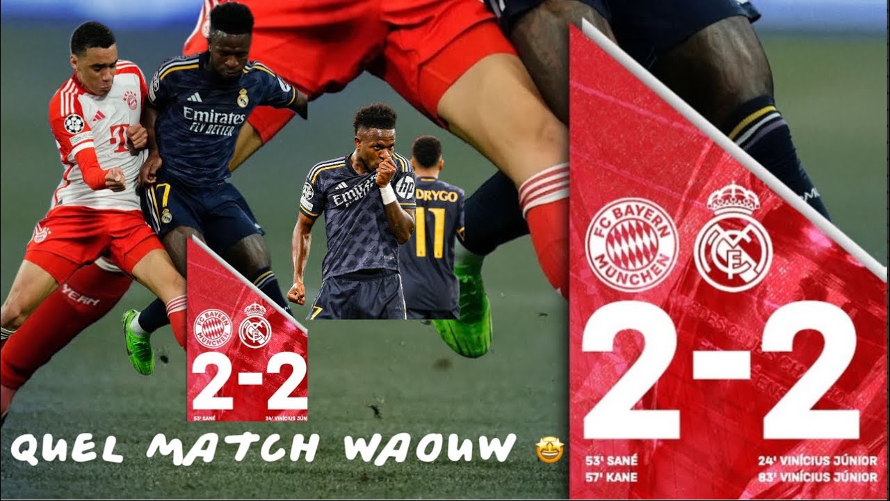 Quel match waouw ! Bayern 2-2 Réal Madrid ! Musiela Vinicius - YouTube