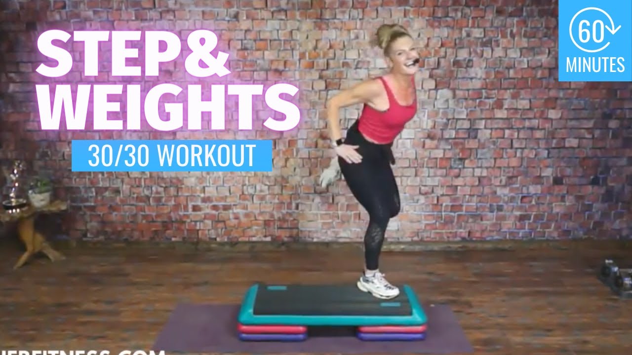 30 Minutes Fast Step /30 Minutes Weights Workout!! Step and Strength at ...