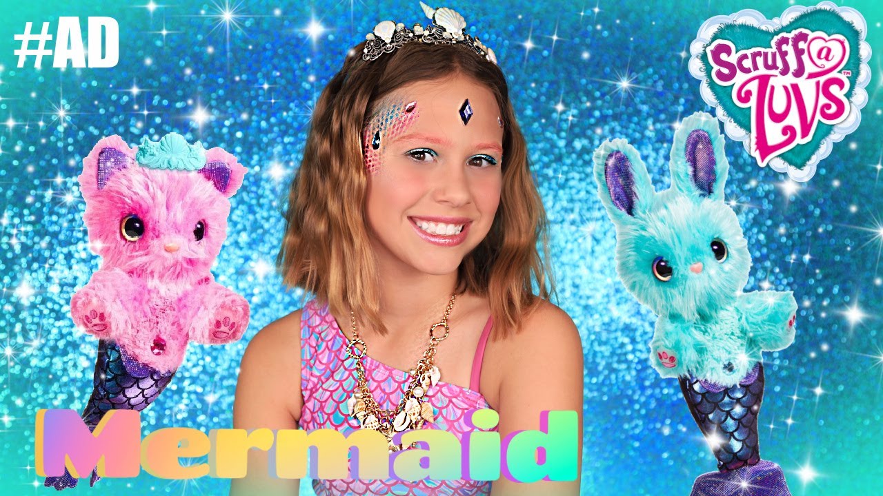 Summer Mermaid Dress Up! Saving the Scruff-A-Luvs and Makeup Fun! - YouTube