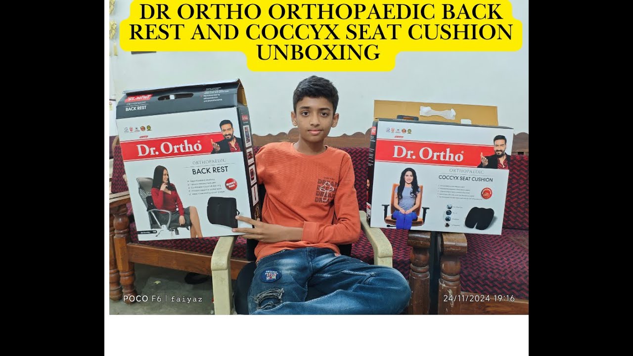 Dr Ortho Orthopaedic Back Rest and coccyx seat cushion Unboxing #amazon ...