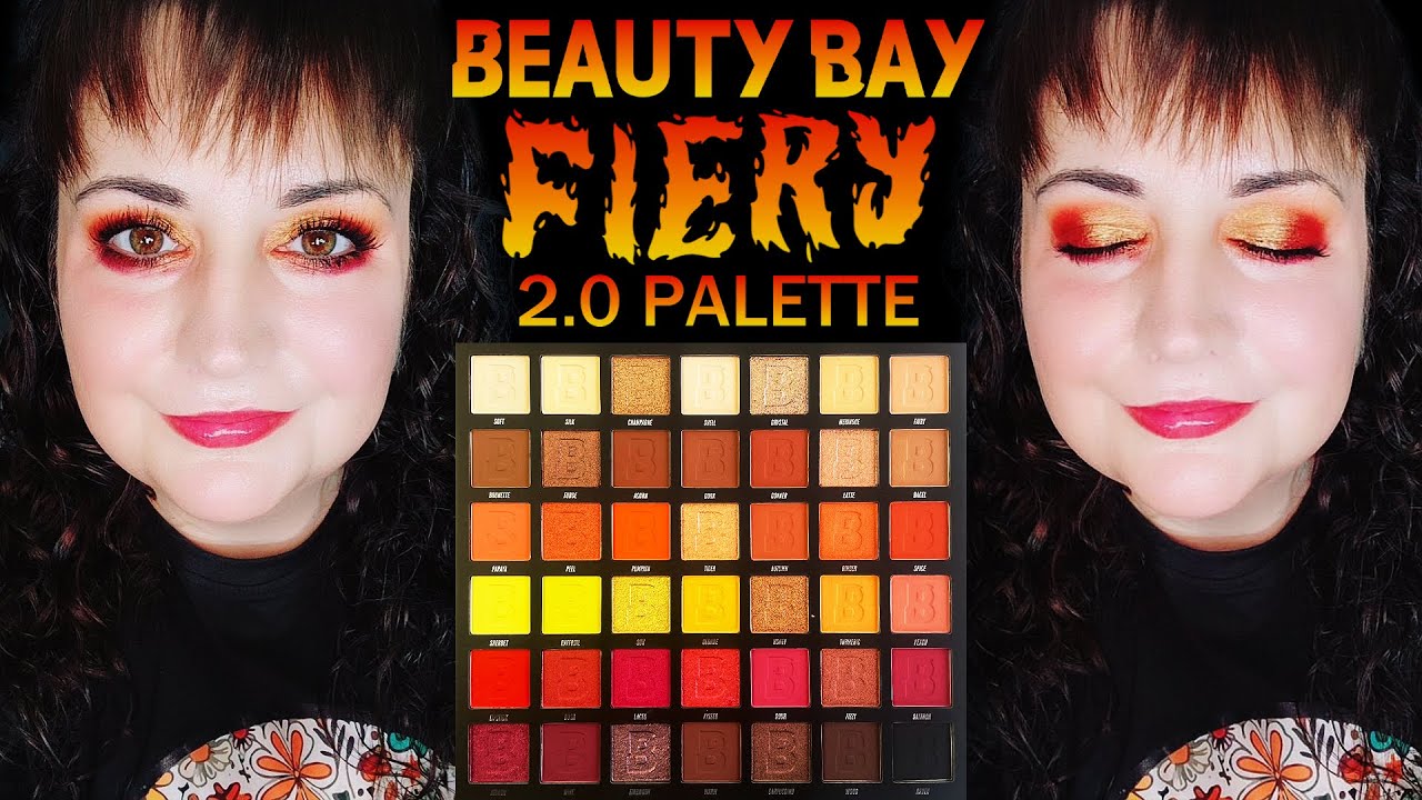 NEW!!! Beauty Bay Fiery 2.0 42 Colour Palette Review and Tutorial - YouTube