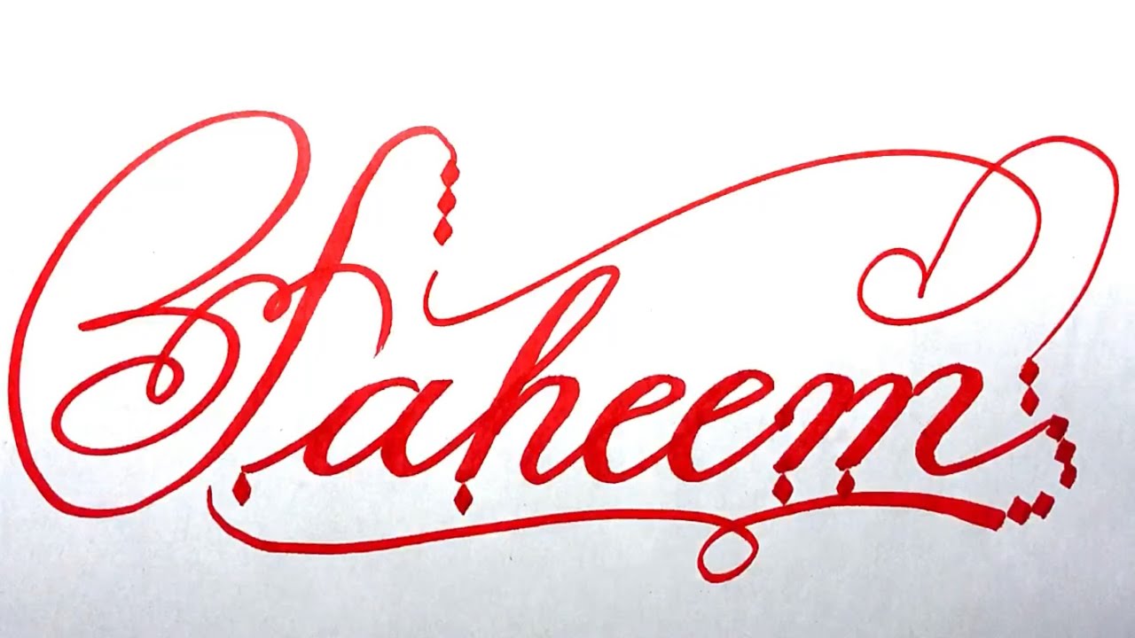Faheem Name Signature Calligraphy Status | How to write with Cut Maker ...