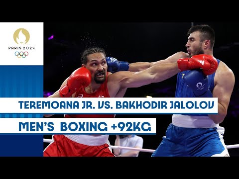 🇦🇺 Teremoana Jr. vs. Bakhodir Jalolov 🇺🇿 | Men's Boxing +92kg | #Paris2024 Highlights