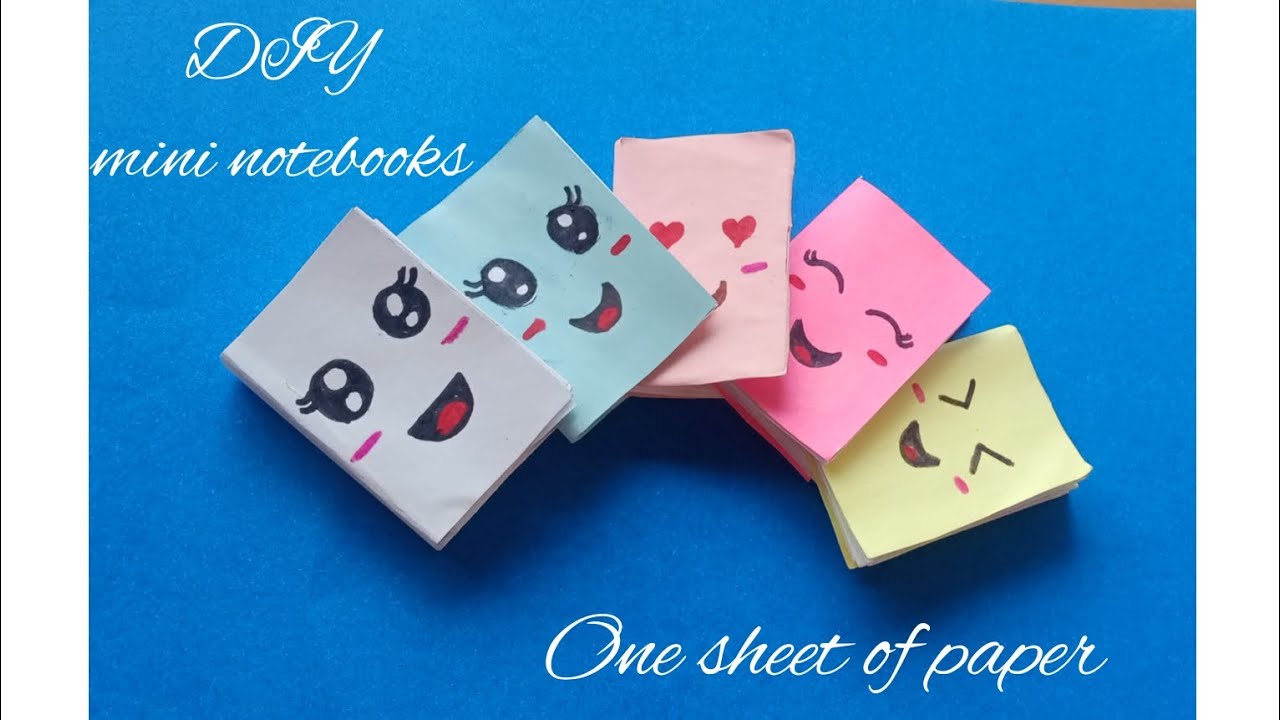 DIY MINI NOTEBOOKS - ONE SHEET OF PAPER/diy back to school - YouTube