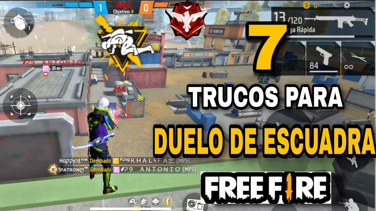 TOP 7 DE TRUCOS*SECRETOS* PARA DUELO DE ESCUADRAS EN FREE FIRE /LLEGARAS A HEROICO - YouTube