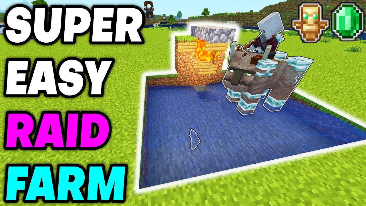 Beginner RAID FARM Minecraft - Early Game Raid, No Redstone [1.20 ...