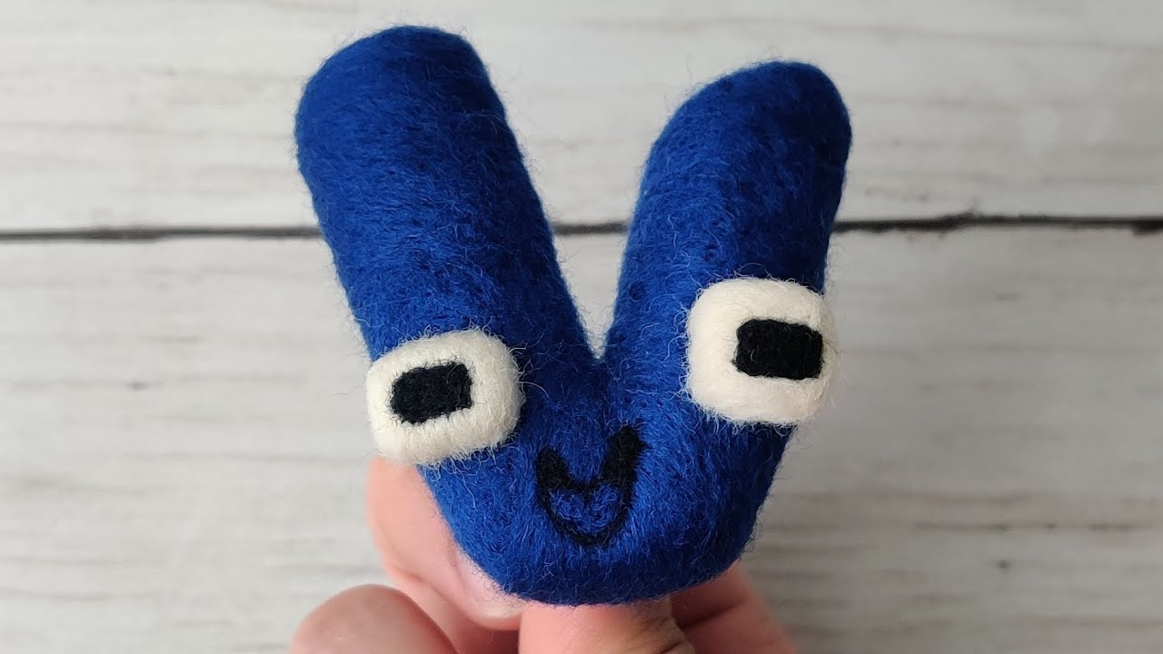 [ASMR] Alphabet Lore "V" Needlefelt Wool Art - YouTube