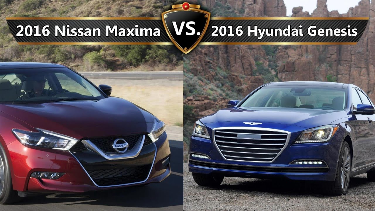 2016 Nissan Maxima vs. Hyundai Genesis: By the Numbers - YouTube