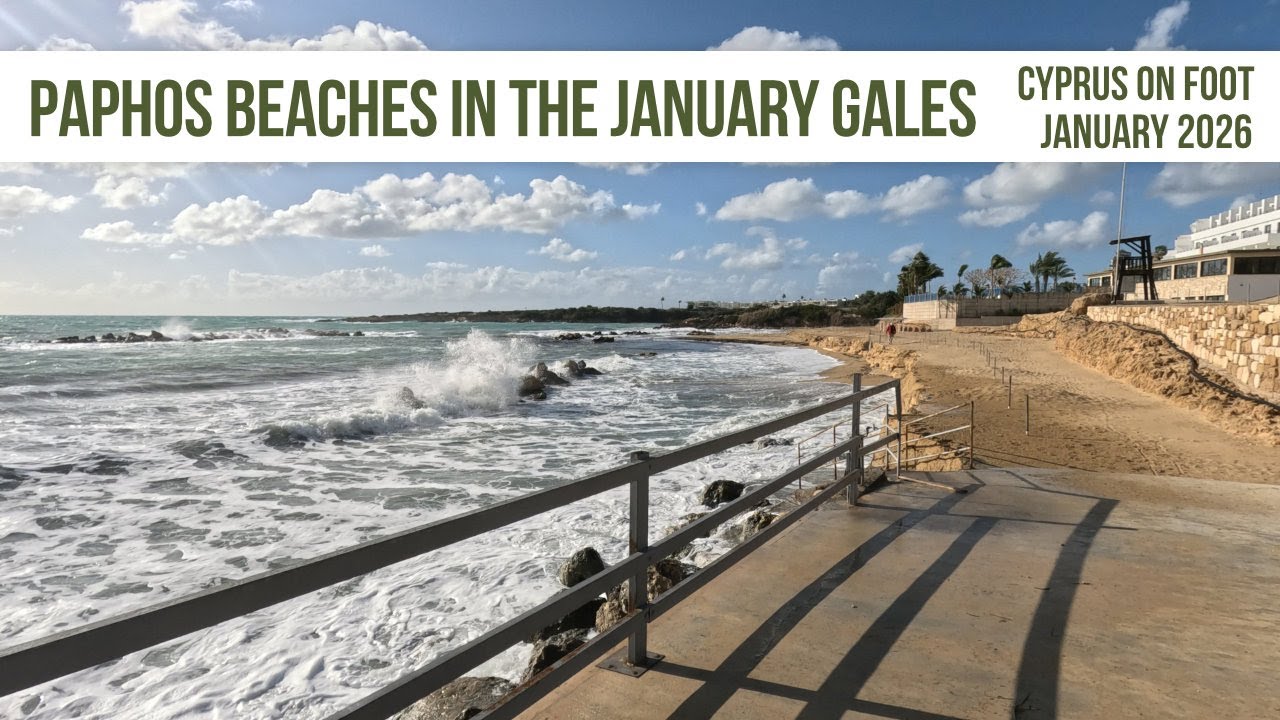 Paphos Beaches In The January Gales - YouTube