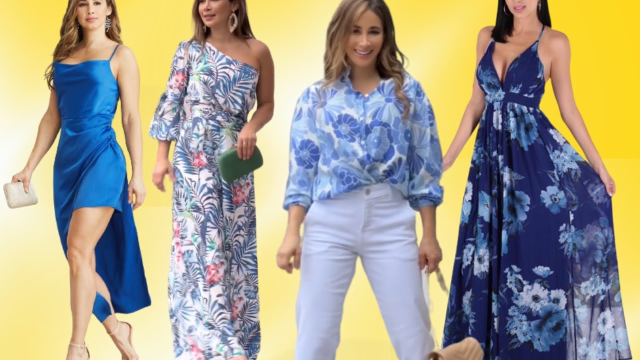 TUDO AZUL😉LOOKS EM DIFERENTES TONS DE AZUL. - YouTube