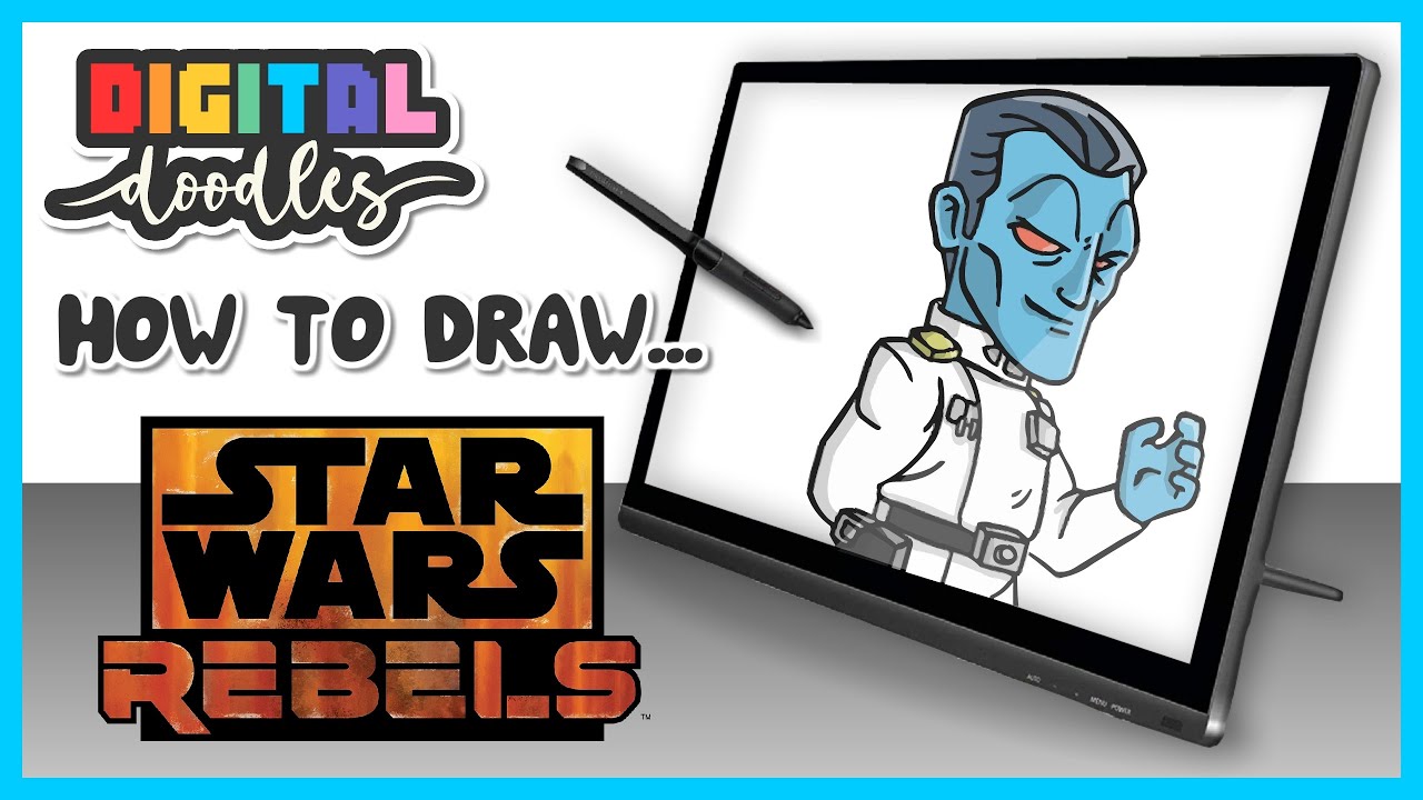 How To Draw Grand Admiral Thrawn! - Digital Doodles 53 - YouTube