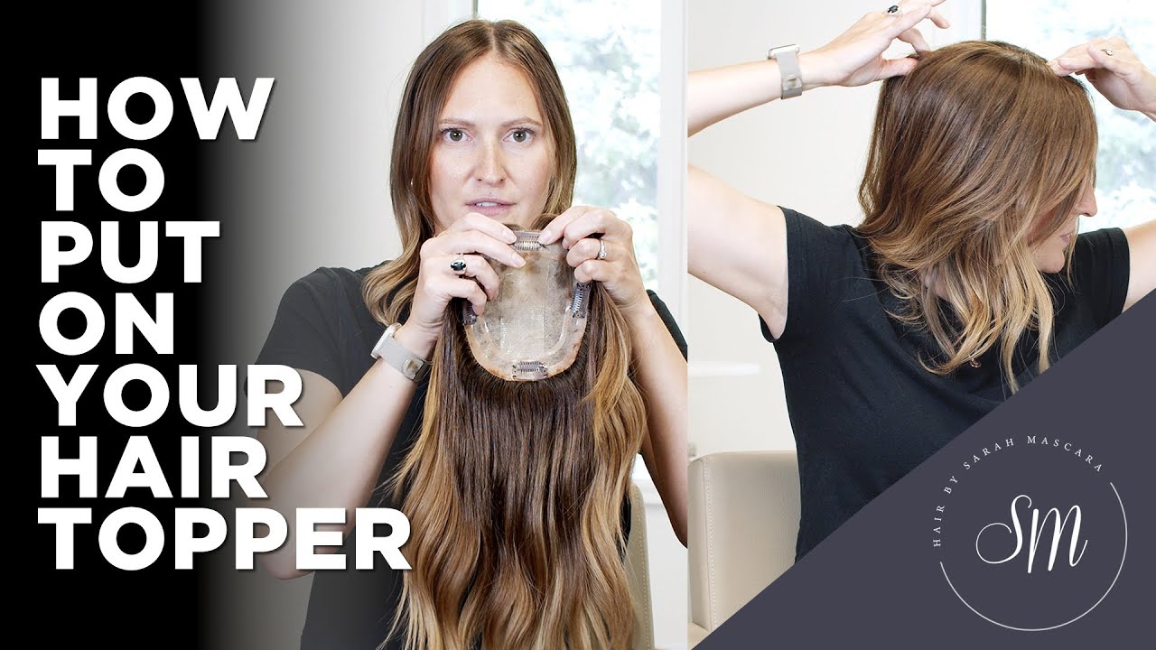 How to put on a hair topper - YouTube