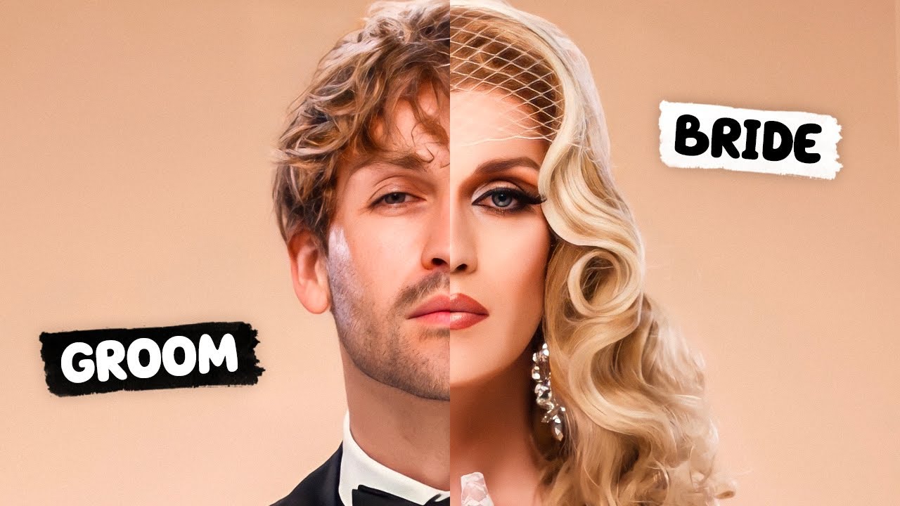 Groom to Bride Makeup Transformation Tutorial - YouTube