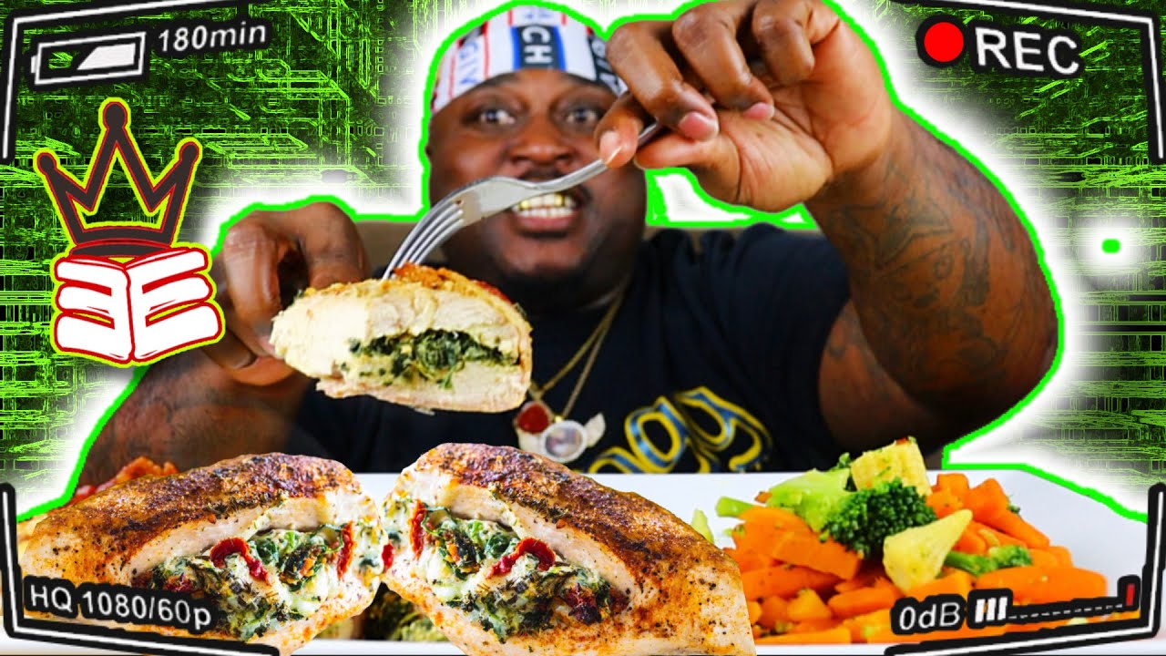 Stuffed Chicken Breast MUKBANG | Eating Show | 먹방 먹방 쇼 - YouTube