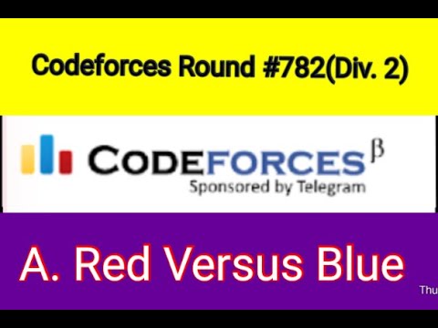 A. Red Versus Blue | Codeforces Round 782 (Div. 2)|1659A|Problem solving with CPP in Bangla ...