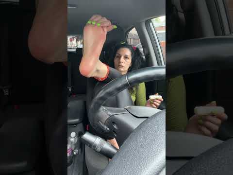 Pedal pumping black nylons mega high platform heels odd green blue fishnets soles toes pedal pump