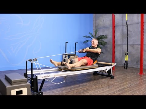 Unilateral Roll Down on the Pilates Reformer - YouTube