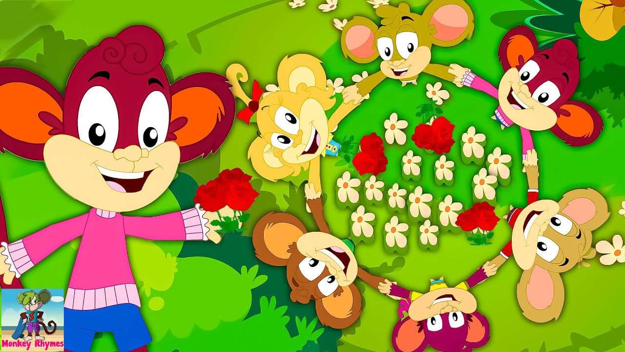 Ringa Ringa Roses Nursery Rhyme for Preschool Kids by Monkey Rhymes ...
