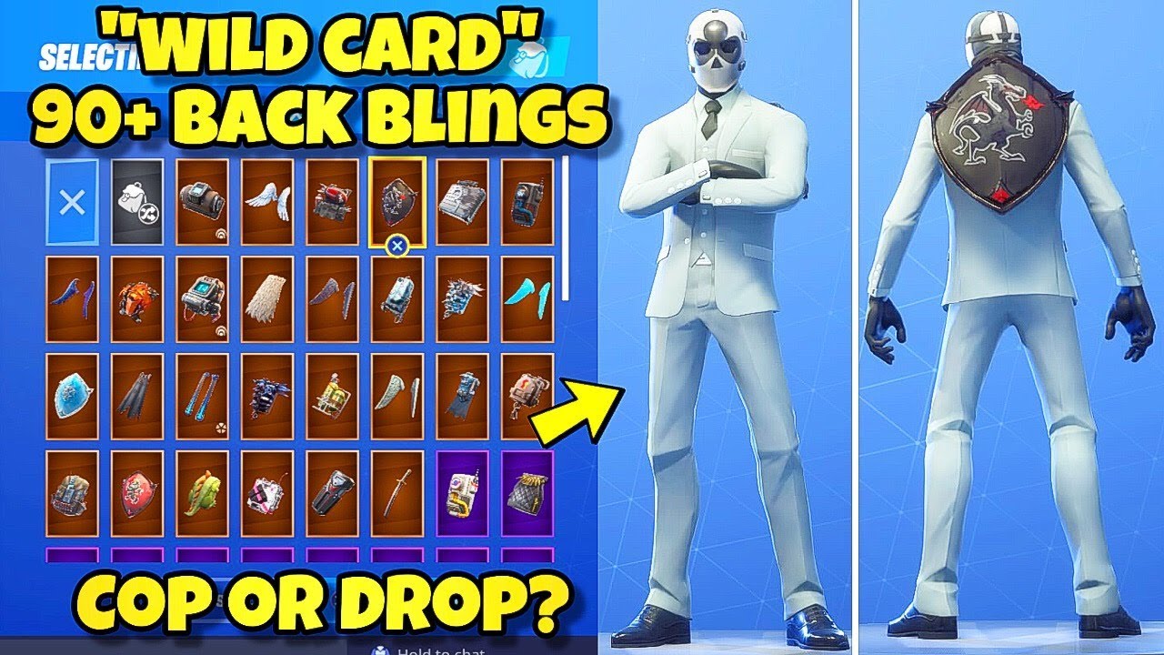 RETURNED "WILD CARD" SKIN Showcased With 90+ BACK BLINGS! Fortnite ...